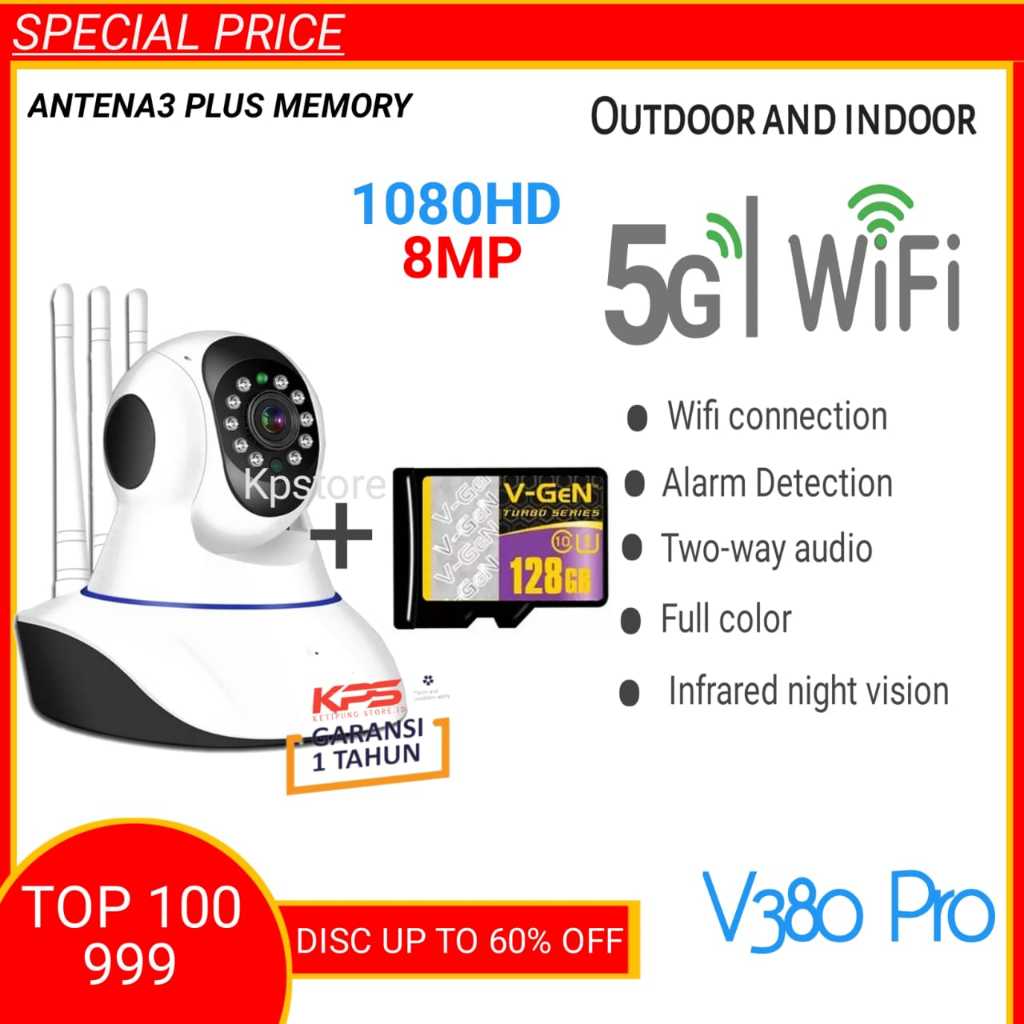 Jual CCTV A3 PLUS MEMORY VGEN 32GB 63GB 128GB | CCTV WIFI PANTAU JARAK ...