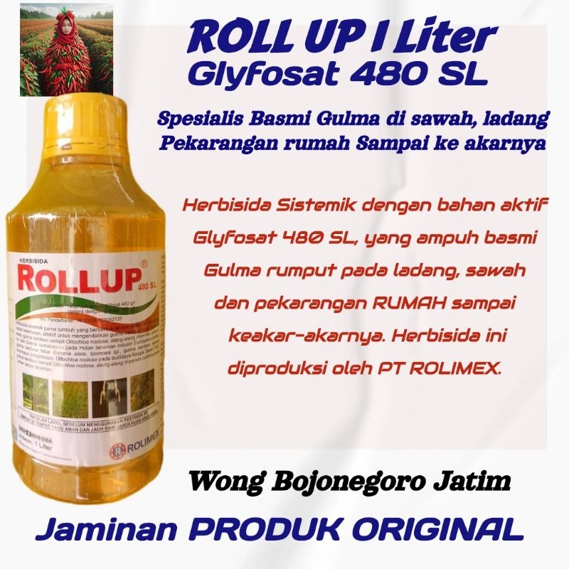 Jual Pembasmi Rumput Gulma ROLL UP 480 SL 1 Liter PT Rolimex yang ...