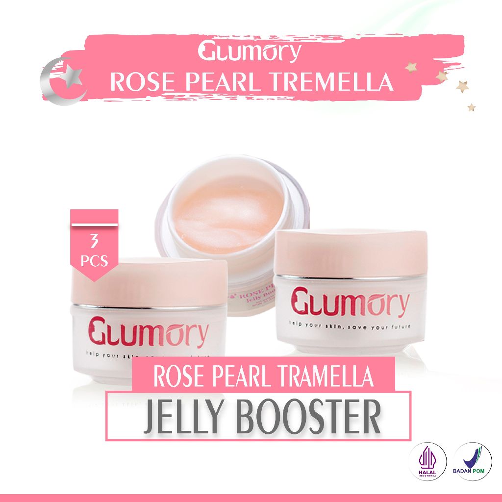 Jual (3 PCS) GLUMORY PEARL JELLY BOOSTER Brightening & Whitening (Warna ...