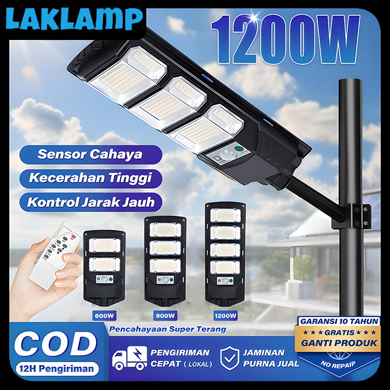 Jual Lampu Jalan Tenaga Surya Matahari 600/900/1200/1500W otomatis 24 jam Tahan air IP67 Street ...