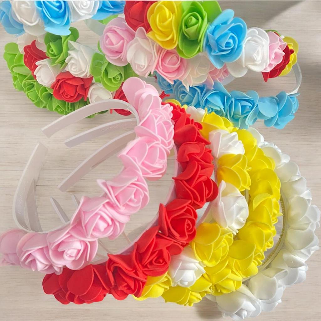 Jual Bando Mawar spon / Bando Bunga Cute Mawar warna SN0721 | Shopee ...