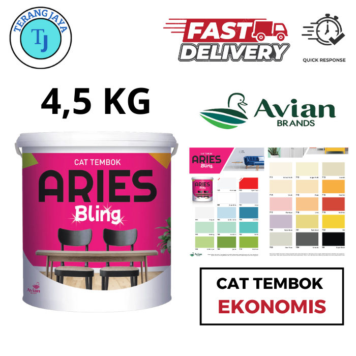 Jual Cat Tembok Aries Bling 4,5 KG | Shopee Indonesia