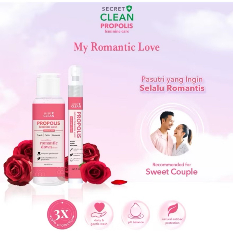 Jual PAKET COMBO SECRET CLEAN PROPOLIS FEMININE WASH + SPRAY MY ...