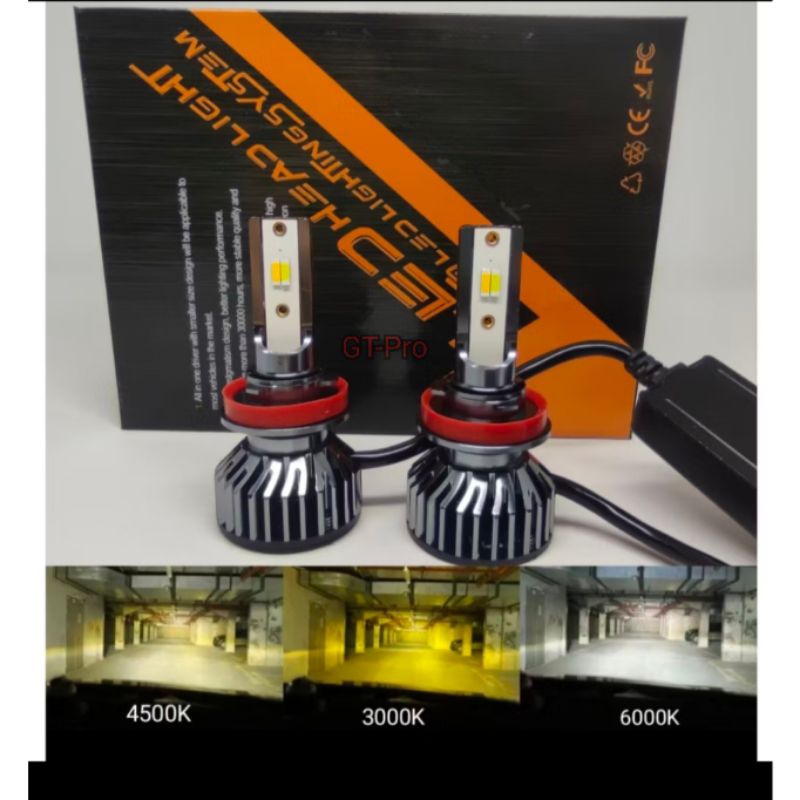Jual LAMPU LED HEADLAMP FOGLAMP H4 H11 HB3 HB4 TIGA WARNA TRICOLOR ...