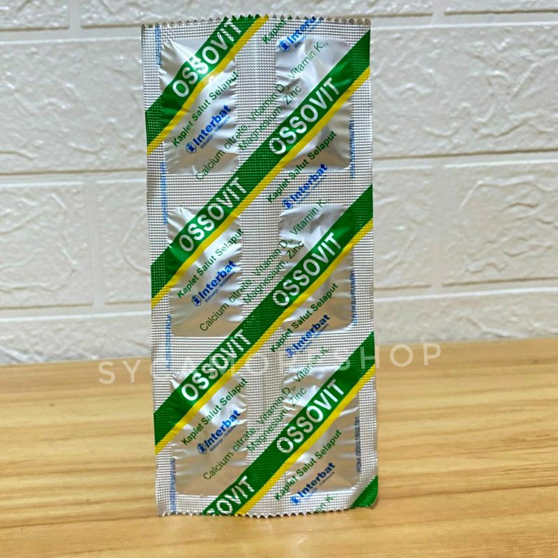 Jual Ossovit Strip isi 6 Kaplet Suplemen Kalsium Vitamin & Zinc ...