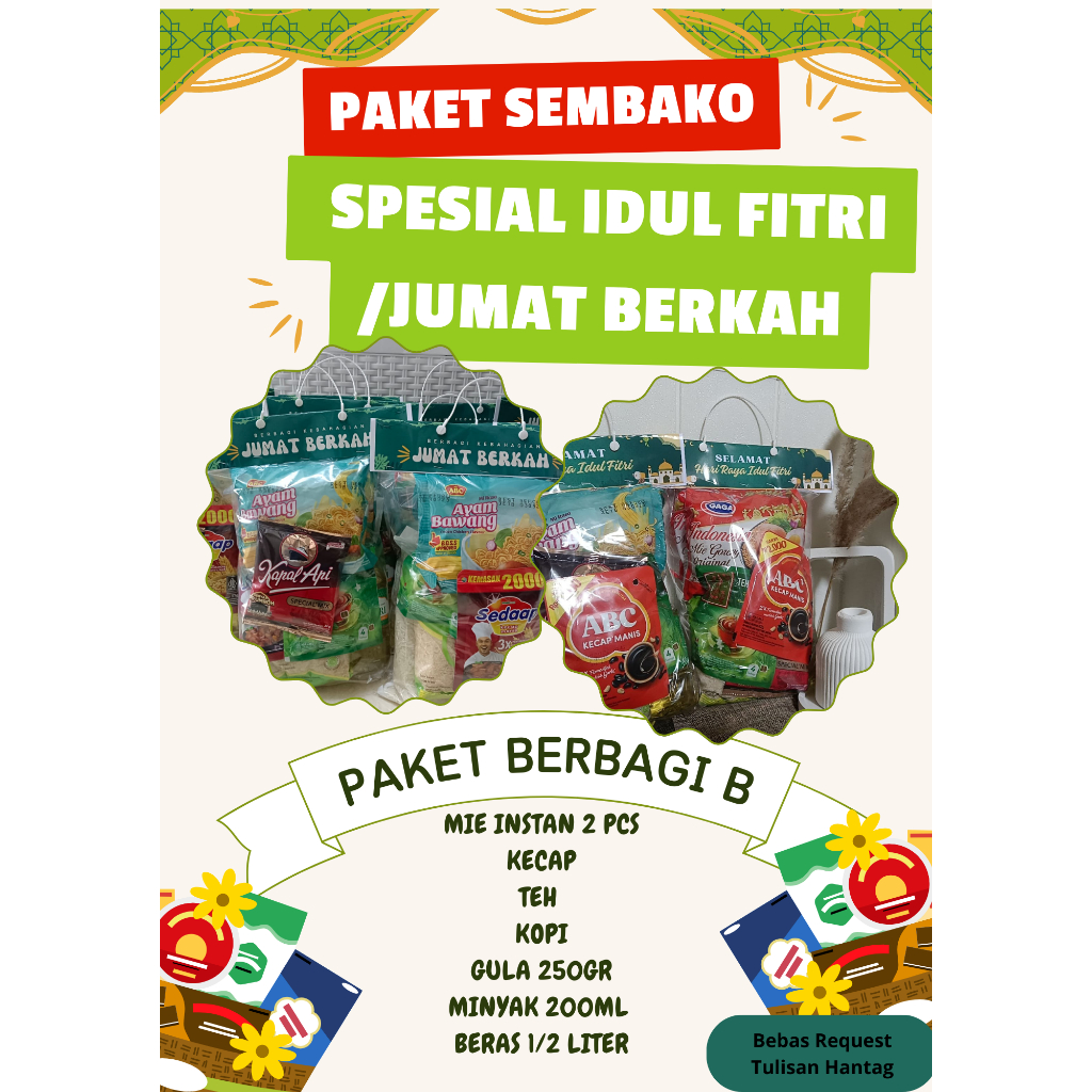 Jual Ready Paket Sembako Spesial Idul Fitri / Lebaran/ Ramadhan/Jumat ...