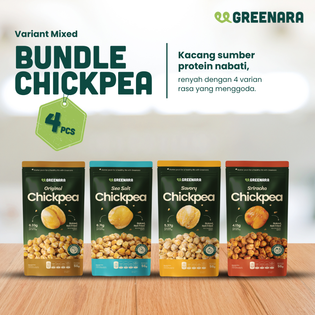 Jual Greenara Bundle Chickpea Series 4pcs Mixed Variant / Kacang Arab ...