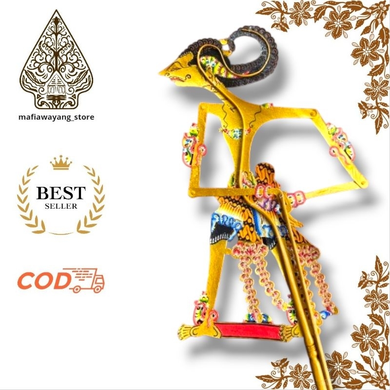Jual Wayang Kulit Asli WISANGGENI Emas Alusan Ukuran 55cm Standar ...
