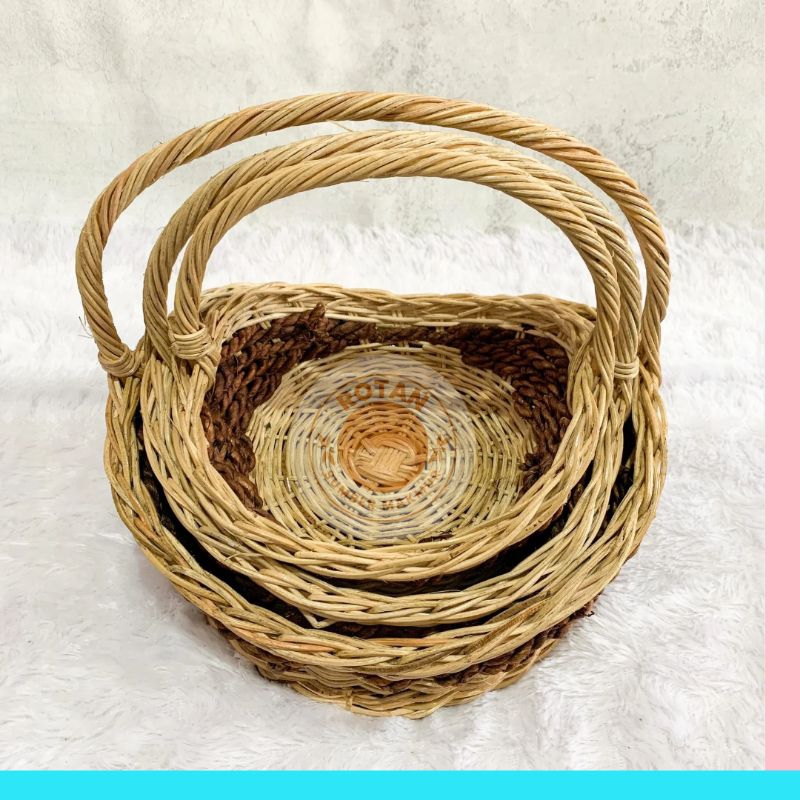 Jual KERANJANG ROTAN OVAL PARCEL SET ISI 3 PCS DENGAN GAGANG | PROPERTI ...