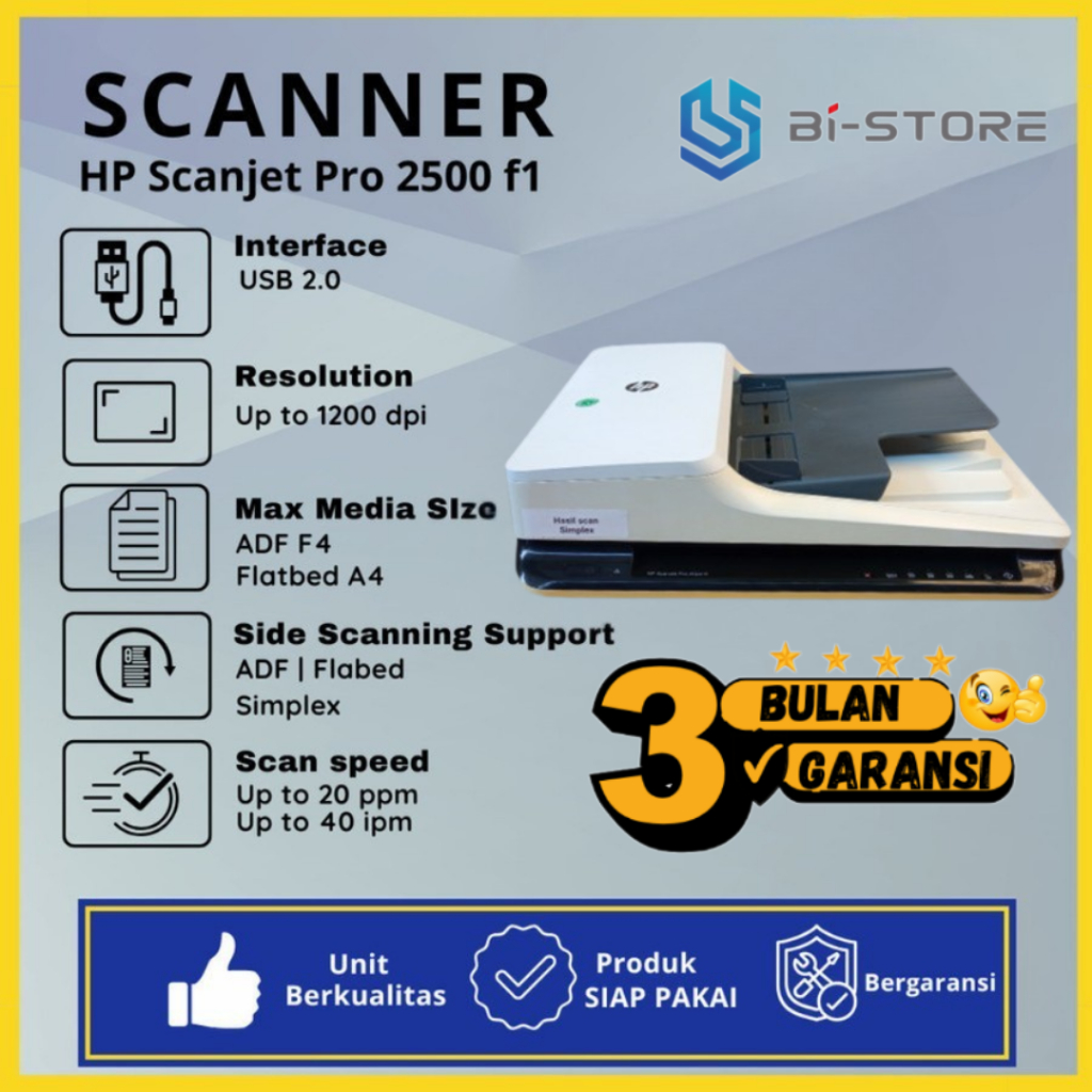 Jual Scanner Folio F4 Hp Scanjet Pro 2500 f1 Scan Folio F4 Legal Lewat ...