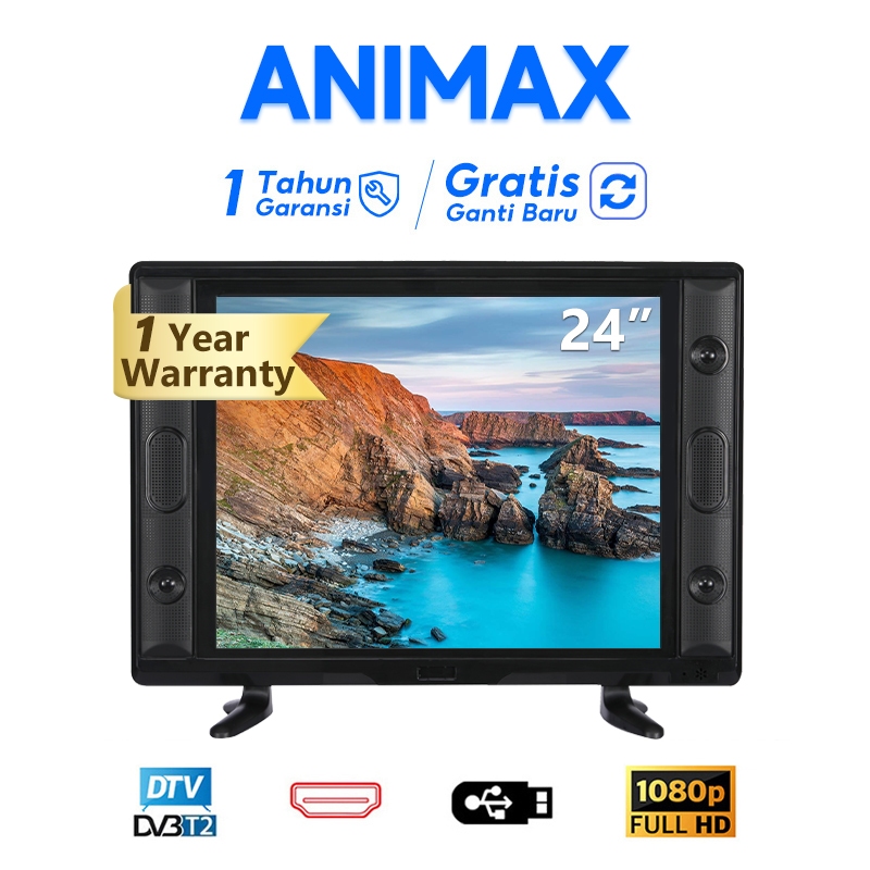 Jual Animax TV LED 24 inch FHD TV Digital Television 20/22/24/25 Inch ...