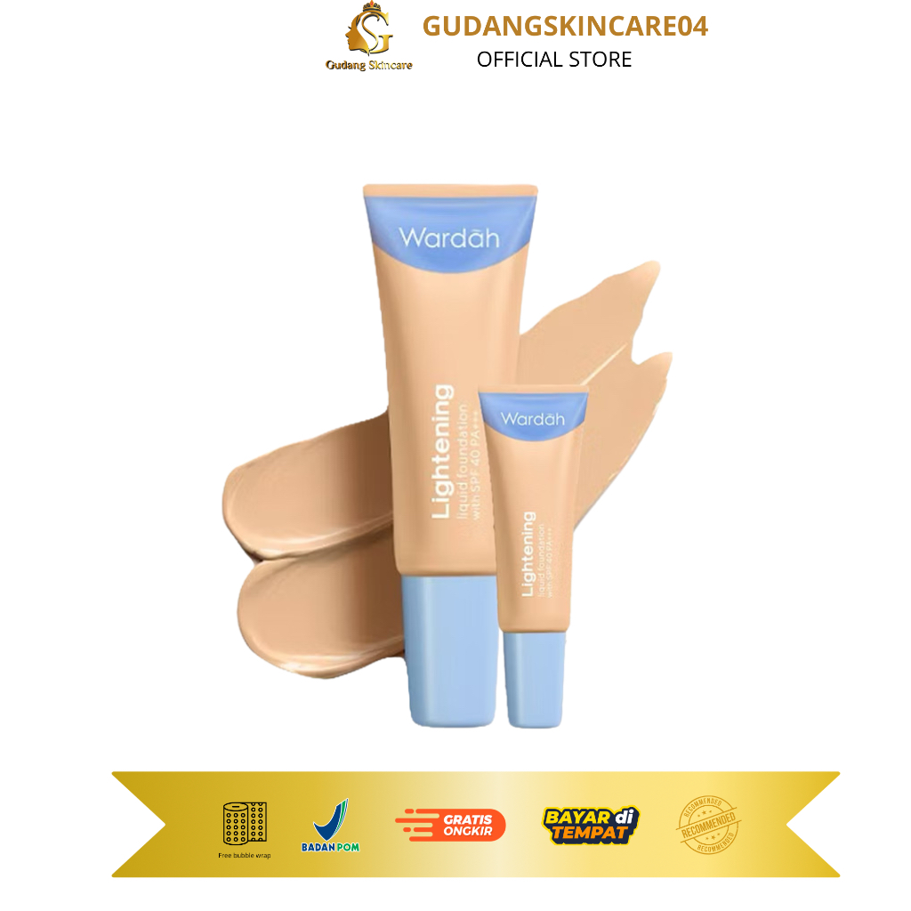 Jual WARDAH Lightening Liquid Foundation 25Ml - Base Makeup dengan Skin ...