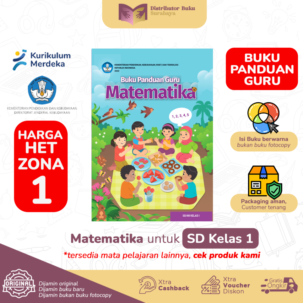 Jual Buku Panduan Guru Matematika Kelas 1 SD - Kurikulum Merdeka | Shopee Indonesia