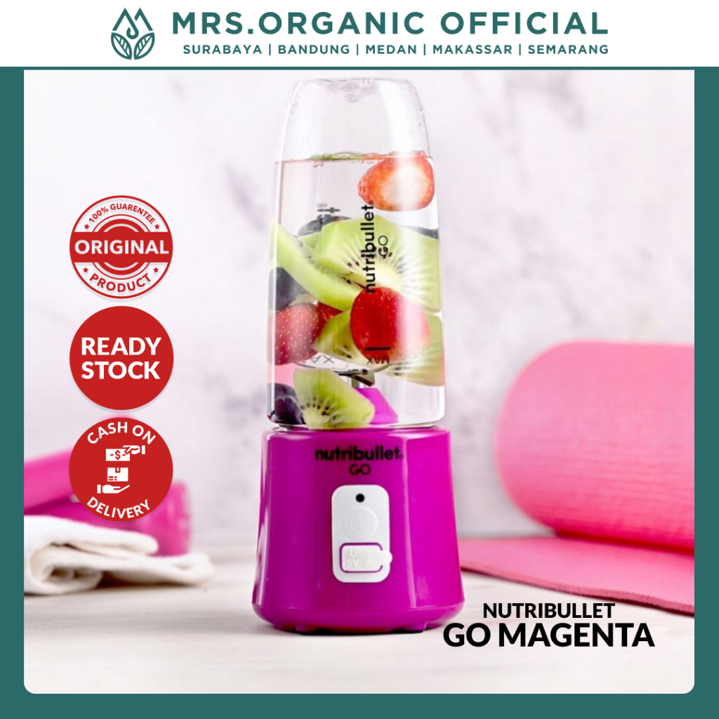 Jual Blender Portable Nutribullet Go Blender Travelling - Magenta | Shopee Indonesia