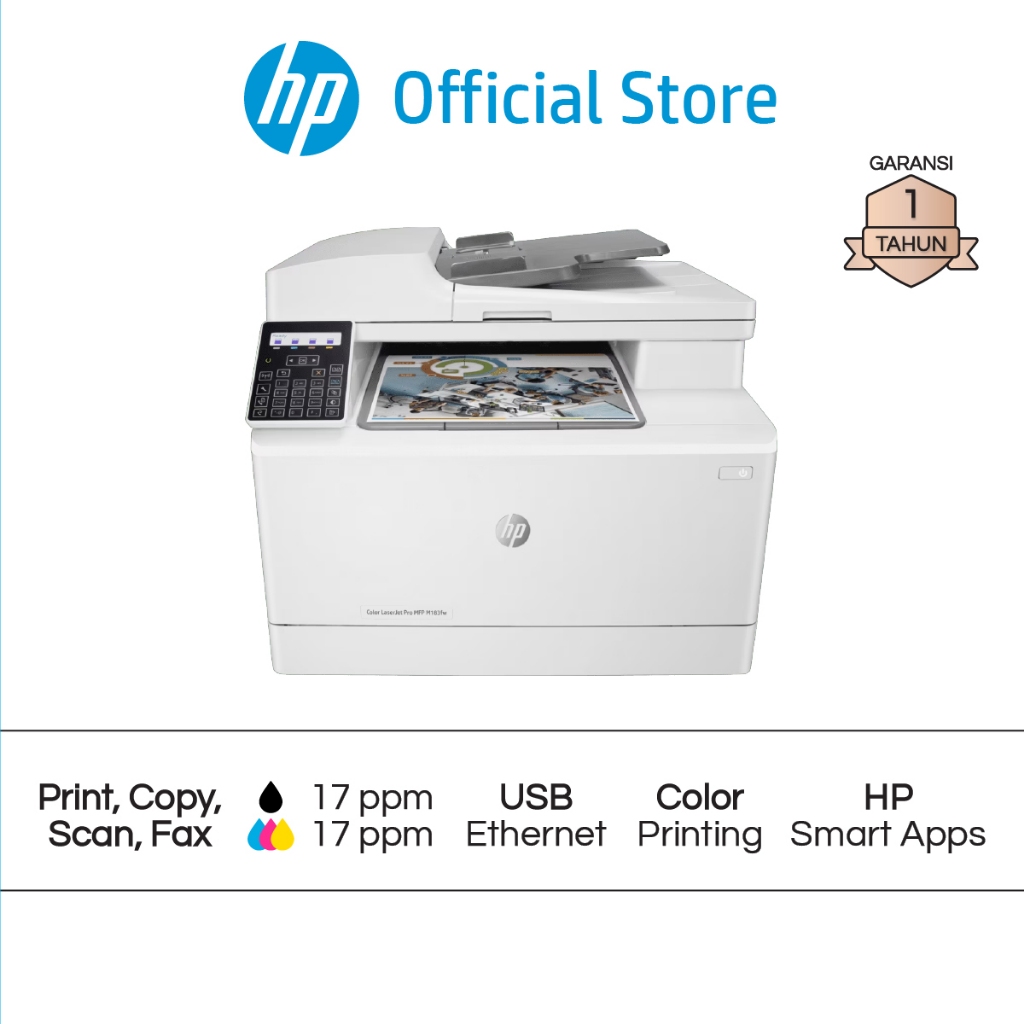 Jual Printer HP Color LaserJet Pro MFP M183fw Print Copy Scan Fax ...