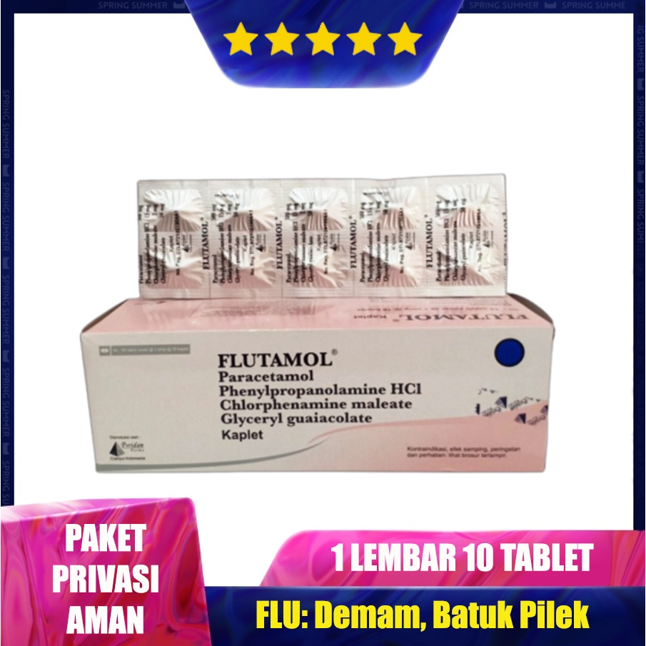 Jual Flutamol Obat Panas Demam Nyeri Disertai Batuk Pilek Bersin-Bersin ...