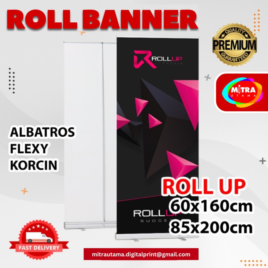 Jual CETAK ROLL BANNER/SPANDUK (PRINT + TIANG ROLL) MURAH BERKUALITAS ...