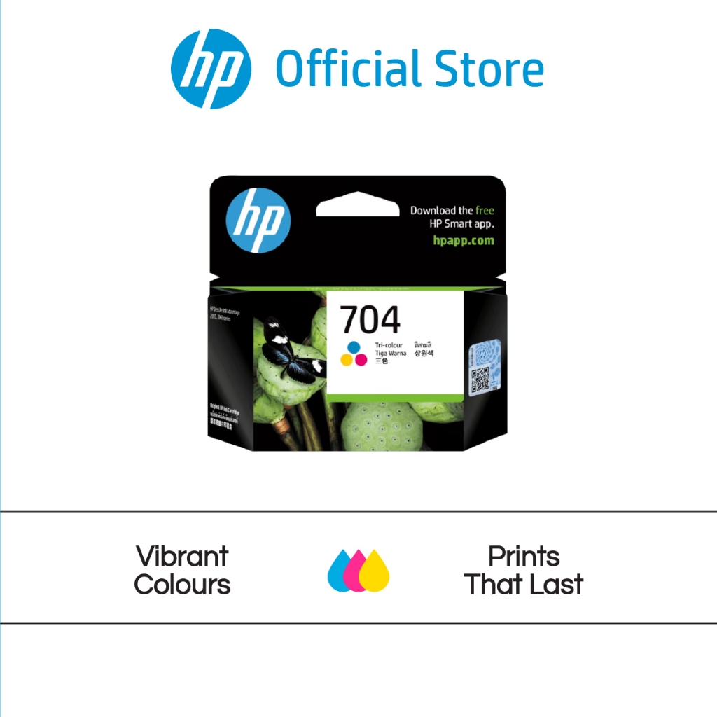 Jual Tinta Printer HP Original 704 Warna Tri Color Warna Catridge Asli ...
