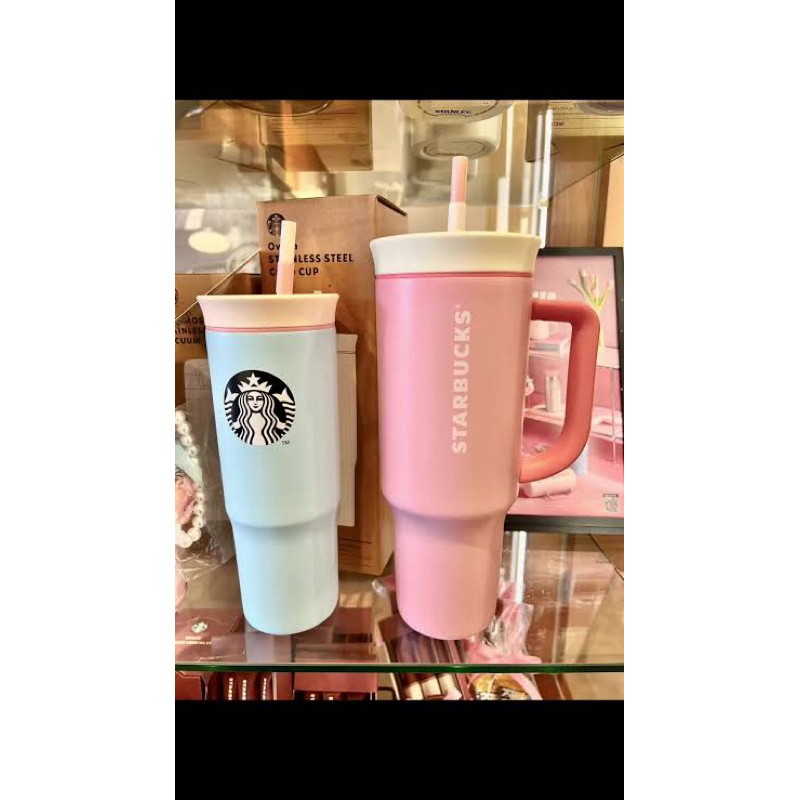 Jual Tumbler Starbucks X Owala korea valentine 2025 1185ml 710ml original pink blue | Shopee ...