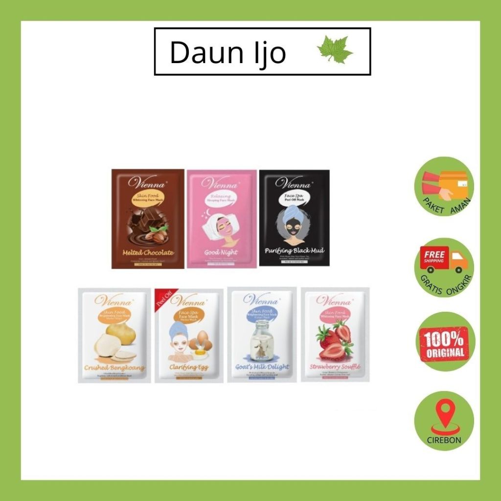 Jual VIENNA WHITENING FACE MASK SACHET 15g | Shopee Indonesia