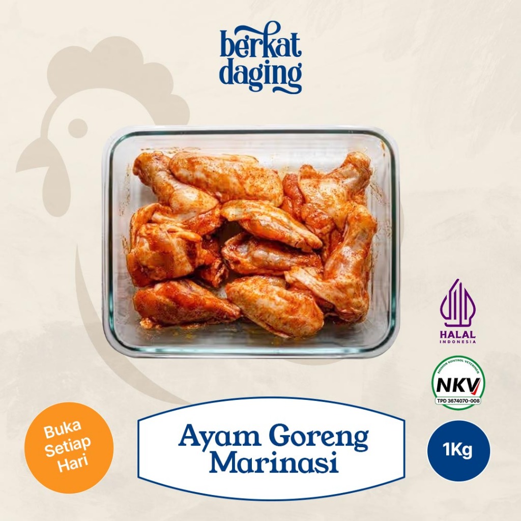 Jual Ayam Marinasi Fried Chicken Sreeya 1kg - Siap Masak Goreng KFC ...