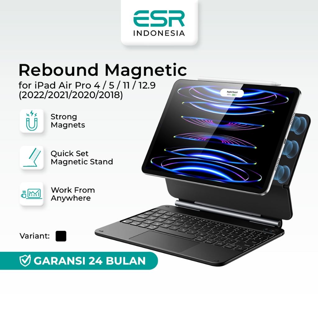 Jual ESR Rebound Magnetic Keyboard Case iPad Air Pro 4 5 11 Air 11 13 ...