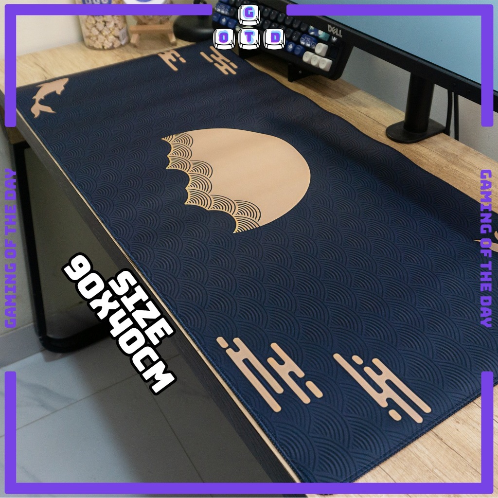 Jual Japanese Mousepad Kin Koi Yoru Navy 90x40cm Deskmat Jepang Biru ...
