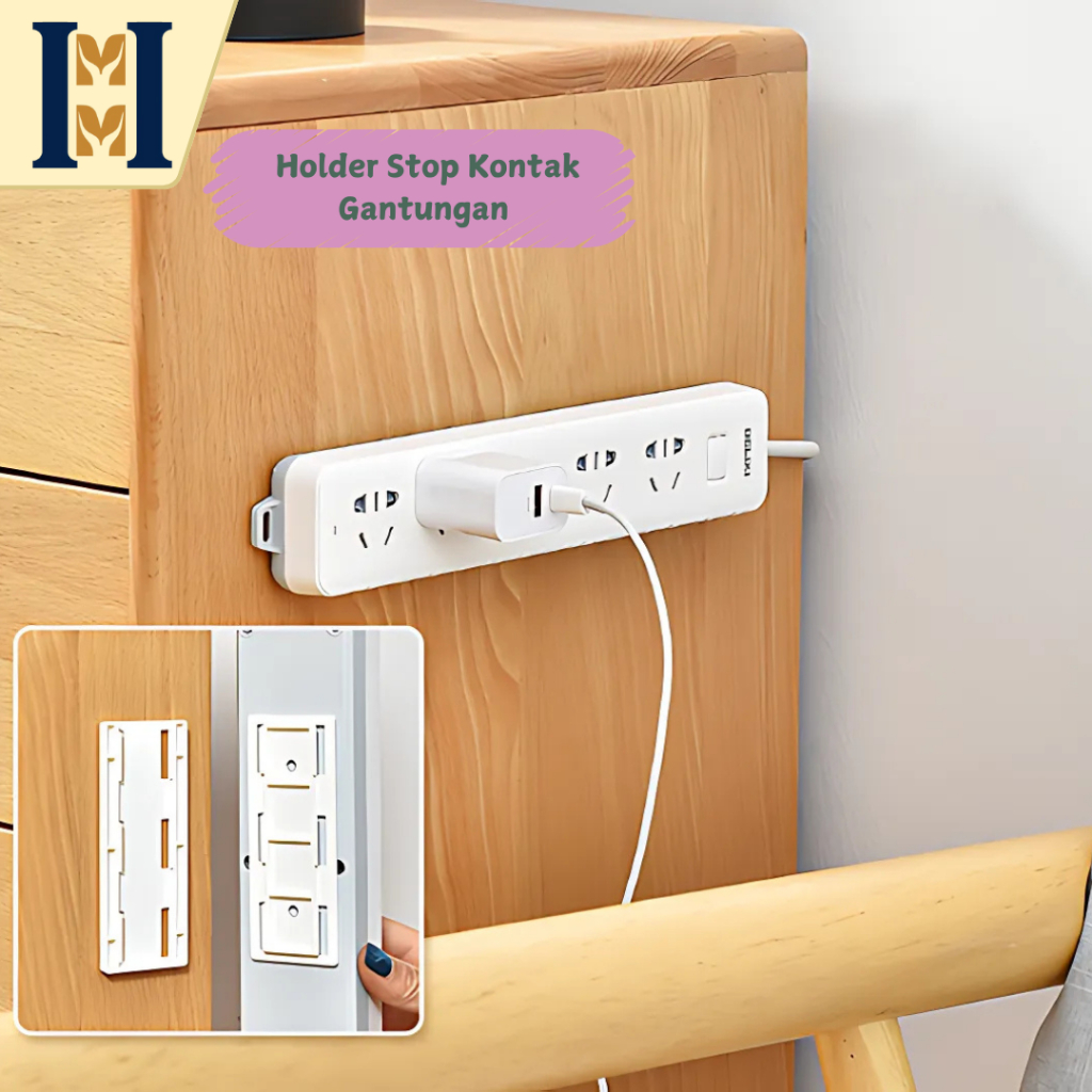 Jual Holder Stop Kontak Gantungan C246 Colokan Listrik Double Tape Hook ...
