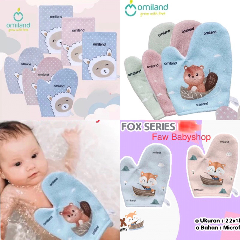 Jual OTW1001-Omiland whaslap Waslap Tangan dan Kotak Motif ALPACA FOX ...