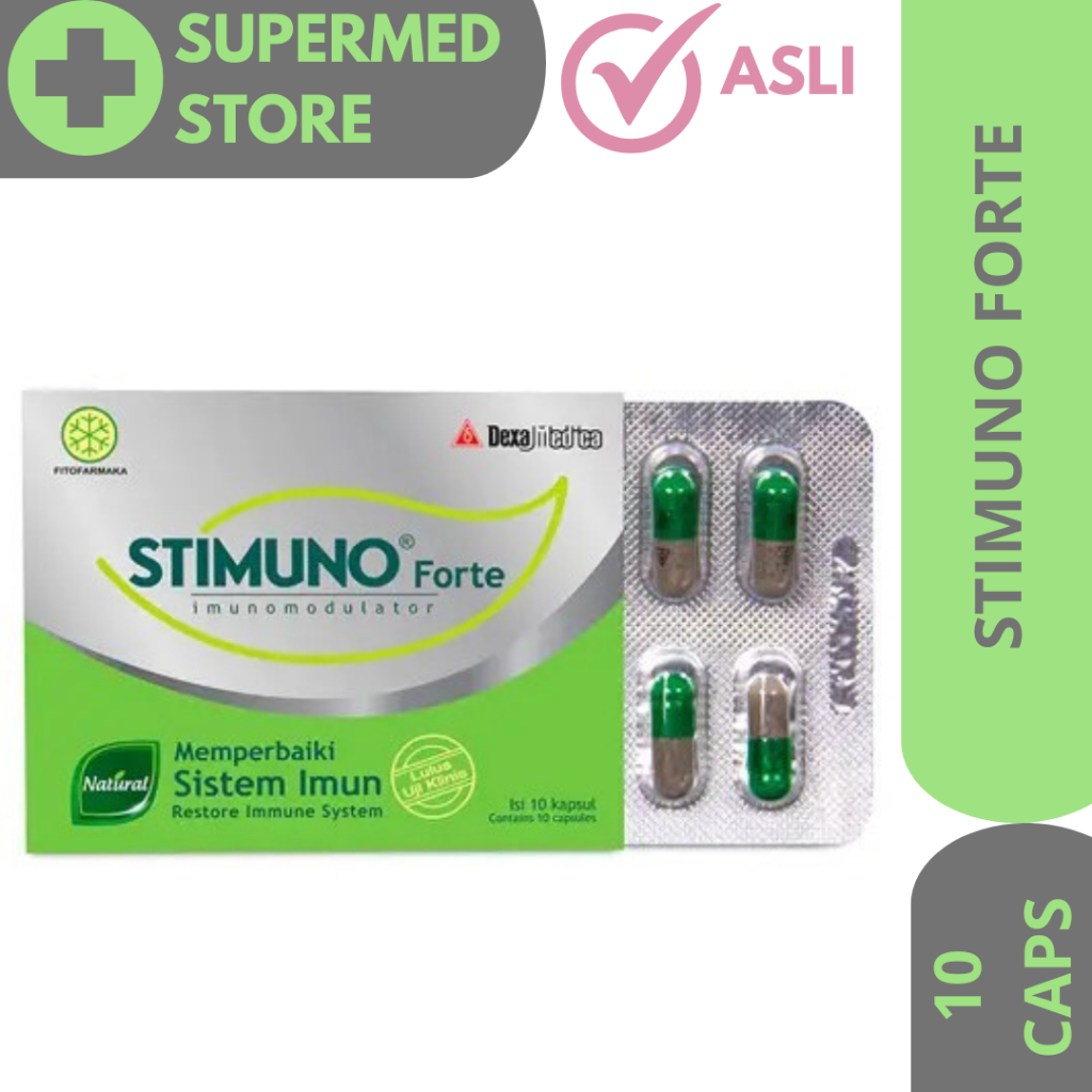 Jual Stimuno Forte Box Isi 10 Kapsul / Suplemen Kesehatan Imun Tubuh ...