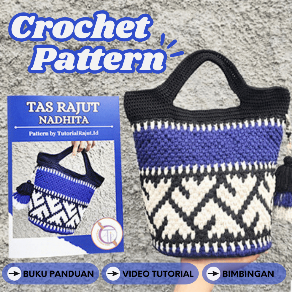 Jual Crochet Pattern Buku Pola Tas Rajut Nadhita Dilengkapi Video ...