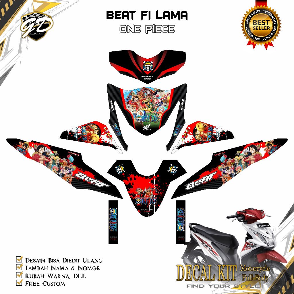Jual Decal Beat FI lama Full Body stiker Beat Fi Old Full Body Decal ...