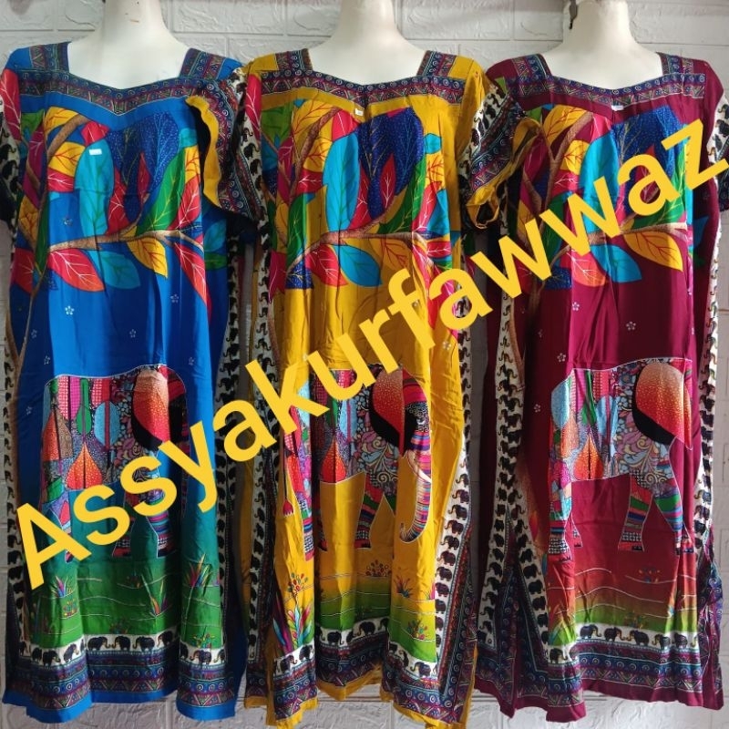 Jual DASTER BATIK ASSYAKURFAWWAZ MODEL SIKAK MOTIF GAJAH DAUN | Shopee ...