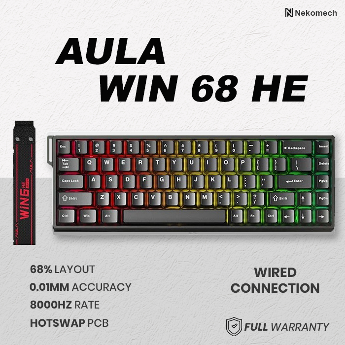 Jual AULA WIN68 HE Rapid Trigger Magnetic Switch Wired RGB Mechanical Keyboard | Shopee Indonesia