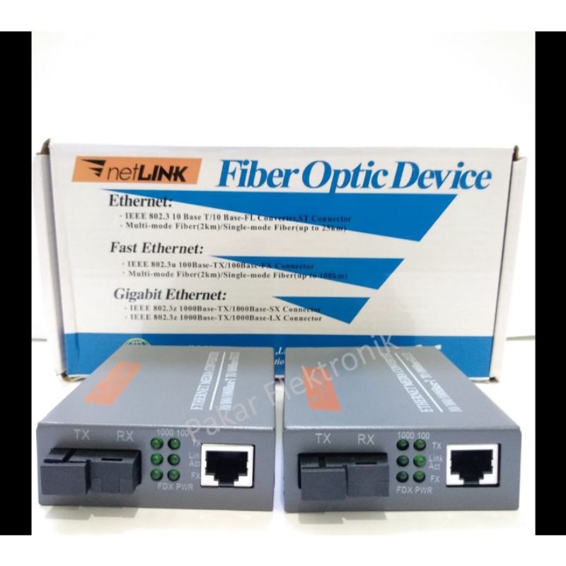 Jual MEDIA CONVERTER NetLink A DAN B SEPASANG 10/100/ | Shopee Indonesia