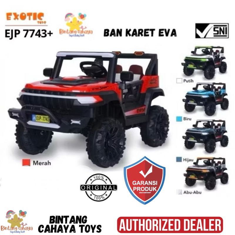 Jual Mobil Aki Anak Mobil listrik Exotic EJP 7743 7743+ Ban eva karet ...