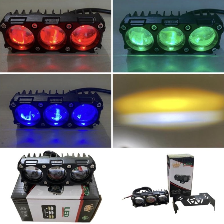 Jual KODE K86T Lampu Sorot Lampu Tembak Led SQL 3 Mata Devil Light 2 ...