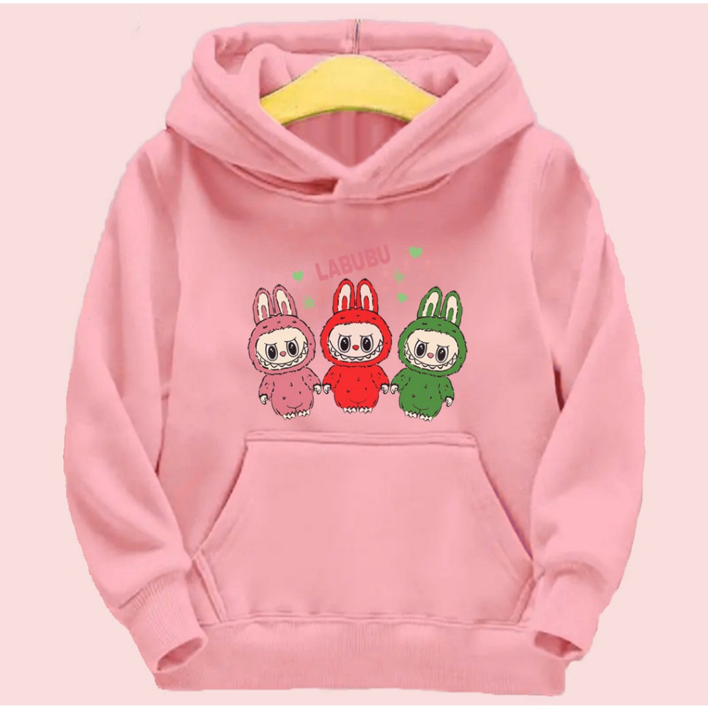 Jual HOODIE ANAK TRIO LABUBU CEWEK COWOK FLEECE | Shopee Indonesia
