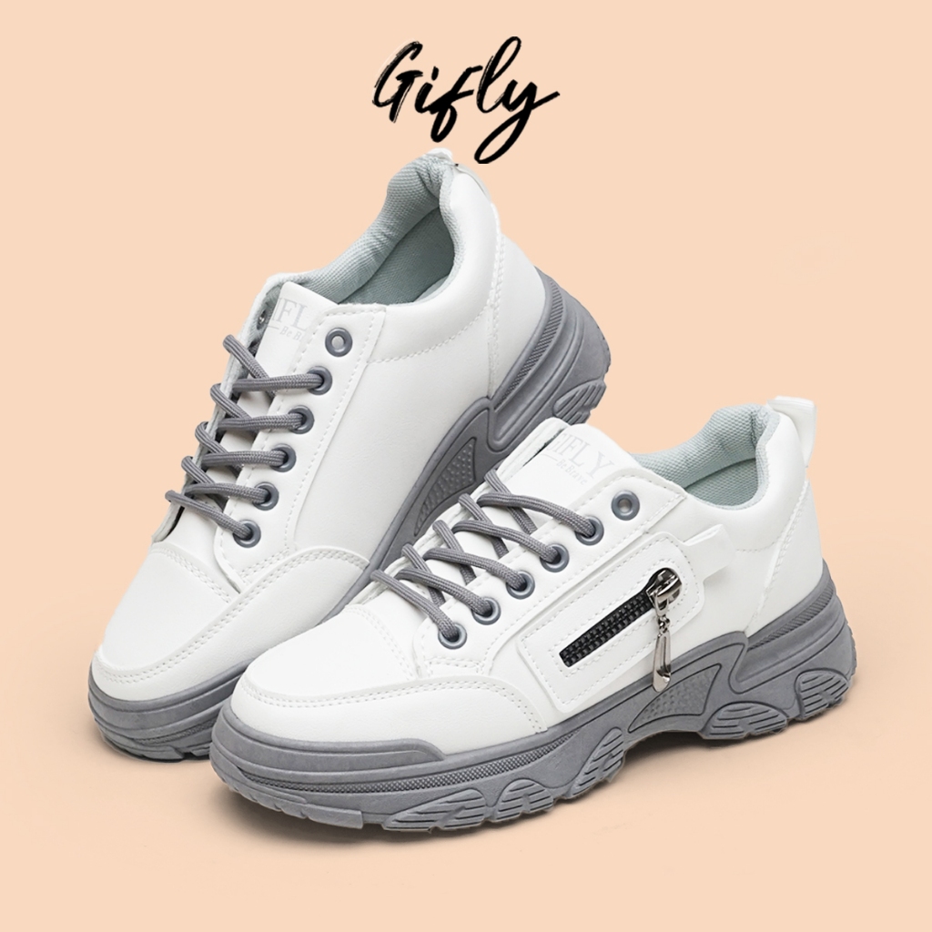 Jual Gifly Mersya Sepatu Sneakers Kets Putih Wanita Sport Shoes GL01 ...