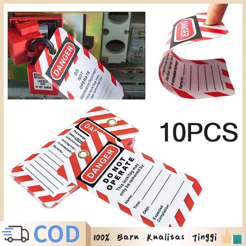 Jual 10pcs Tag Out Loto Osha Tag Out Loto Pvc Danger Do Not Operate ...