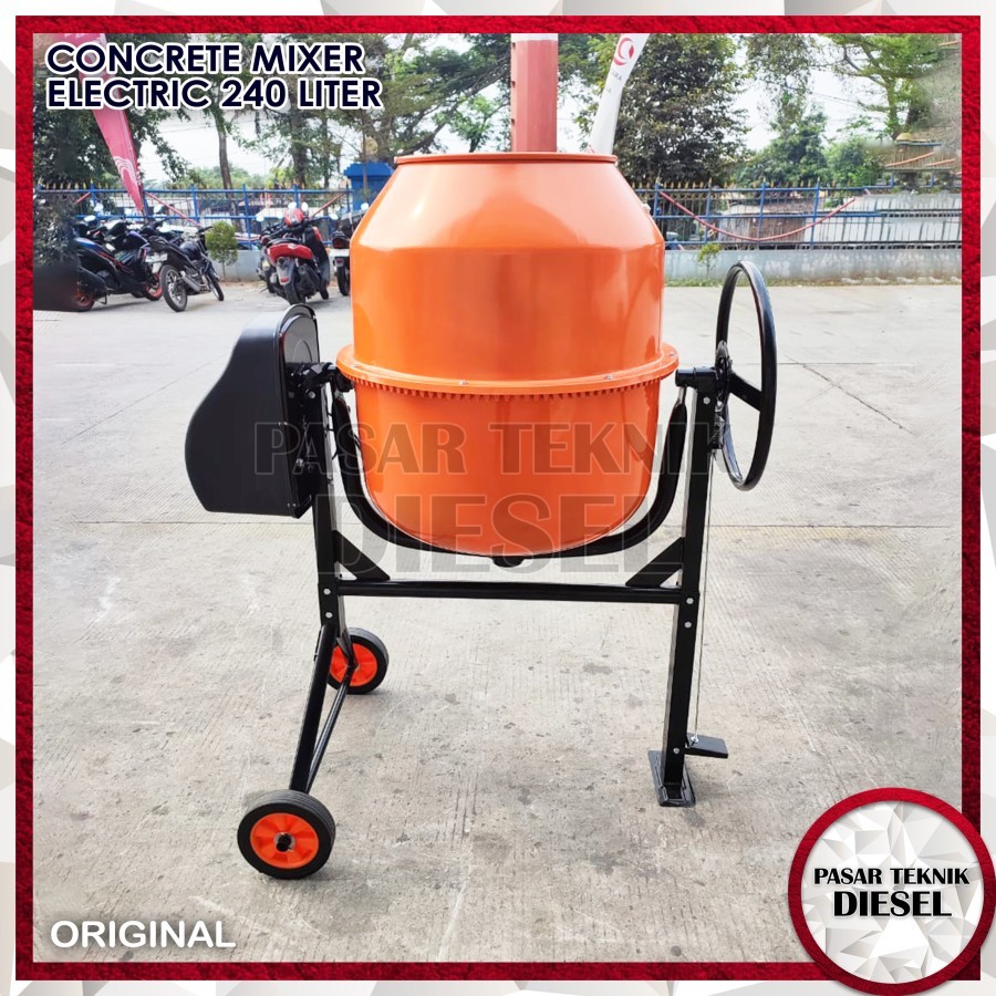 Jual Concrete Mixer Machine Molen Electric 240 Liter Mesin / Alat Aduk Pengaduk Cor Semen Beton ...