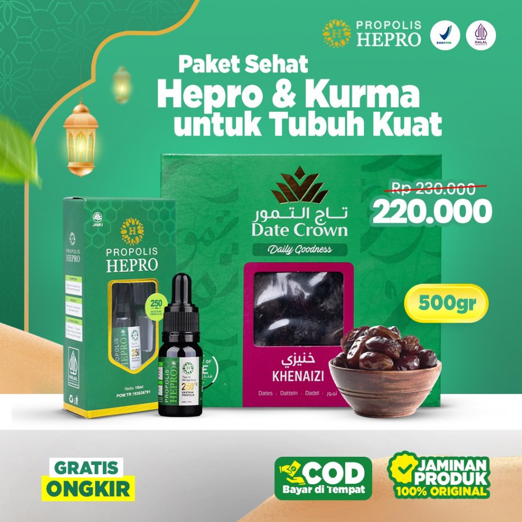 Jual [Special Ramadhan] Propolis Hepro x Date Crown Khenaizi 500gr ...