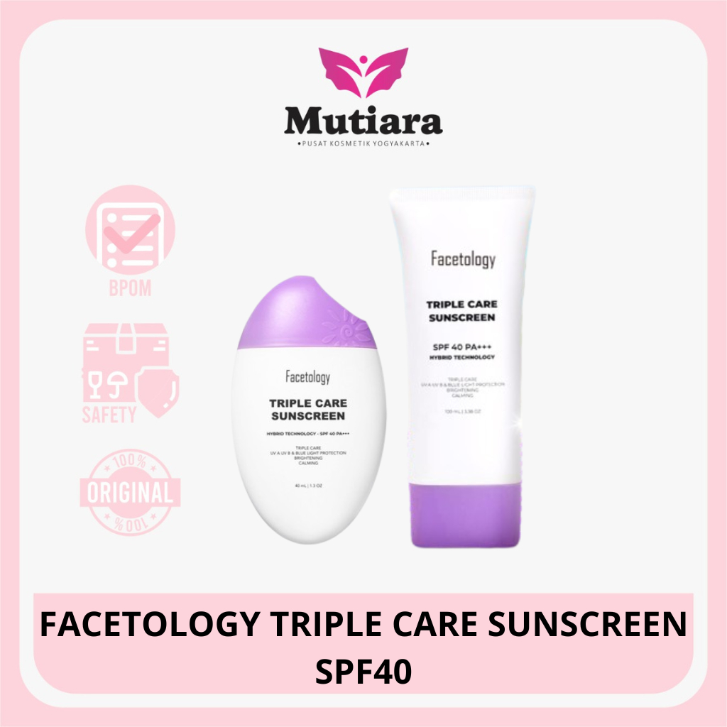 Jual FACETOLOGY TRIPLE CARE SUNSCREEN SPF40 | Shopee Indonesia