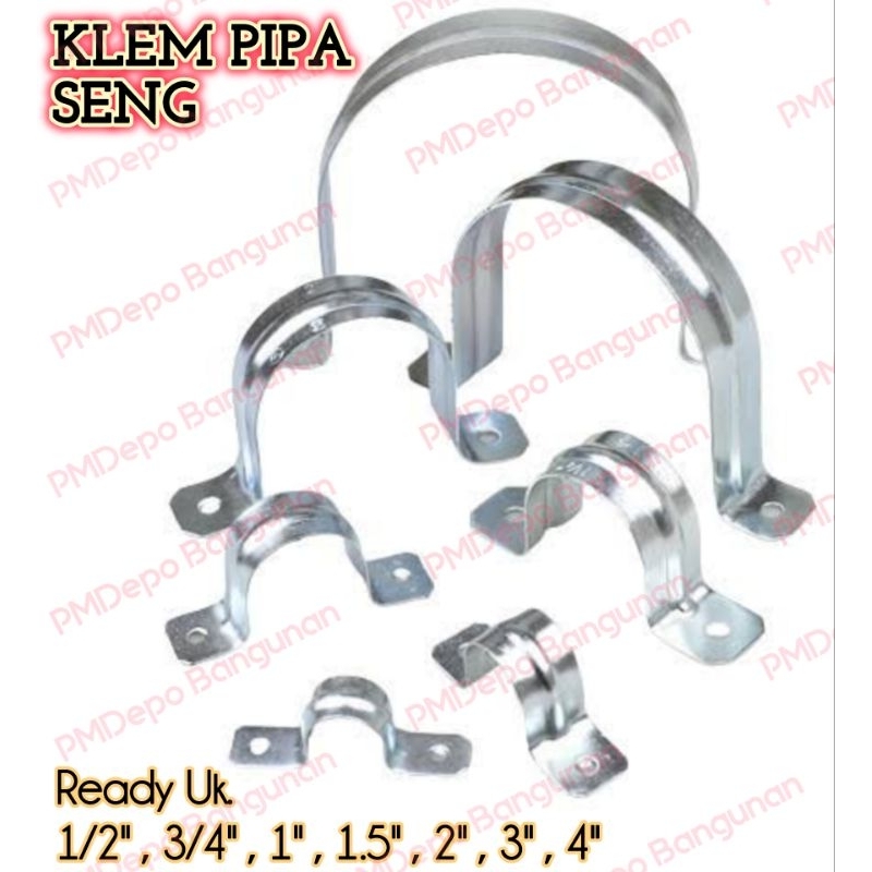 Jual Klem Pipa Plat Besi Omega Paralon 1" | Shopee Indonesia