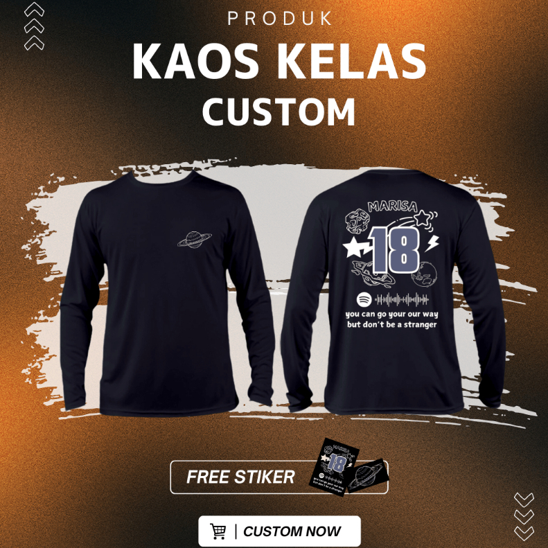 Jual KAOS KELAS CUSTOM / KAOS KOMUNITAS / BISA REQUEST DESAIN / BEBAS GANTI FOTO DAN TULISAN ...