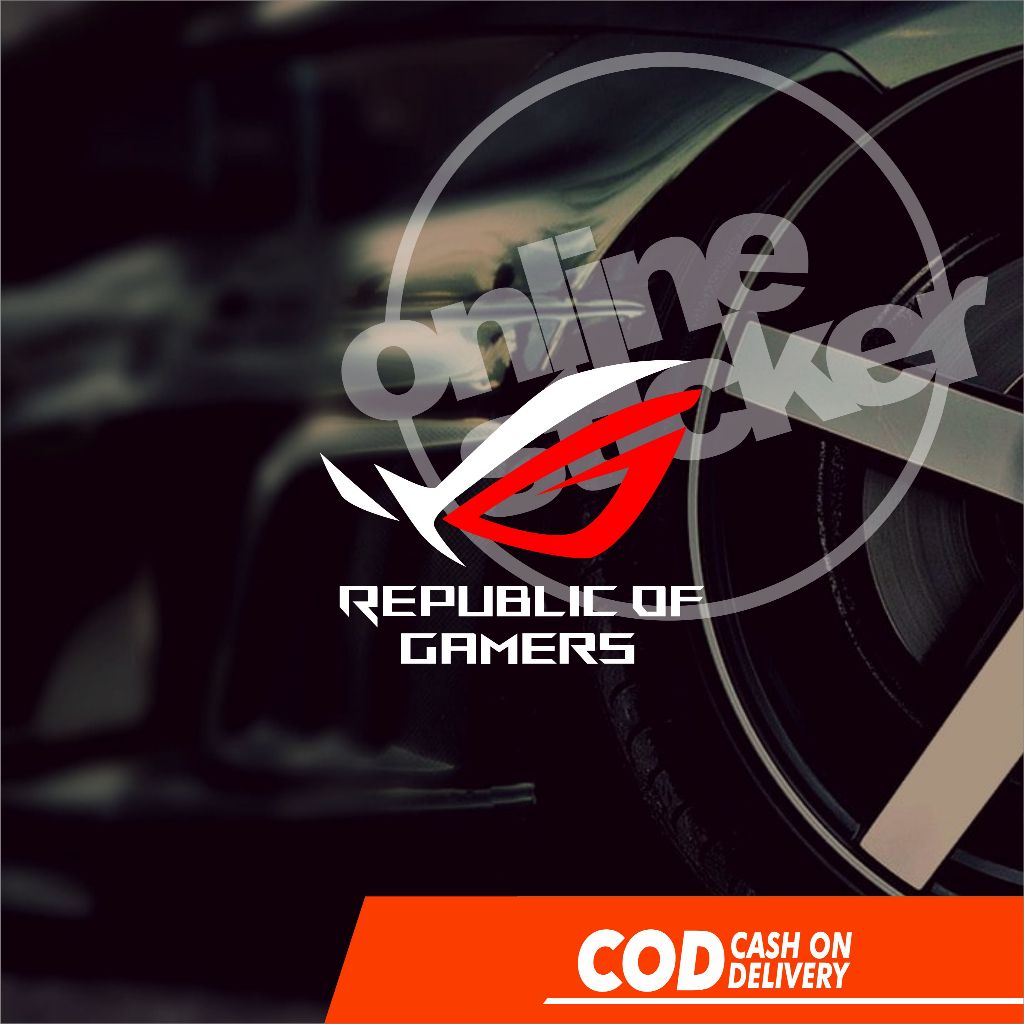 Jual Stiker logo ROG republic of gamers | cutting menyala | Shopee ...