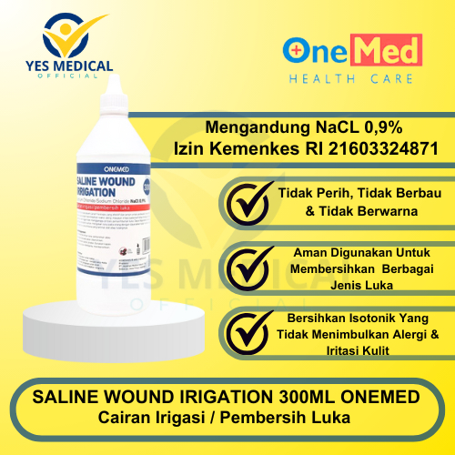 Jual ONEMED Saline Wound Irrigation / Cairan Pembersih Luka P3K | Shopee Indonesia