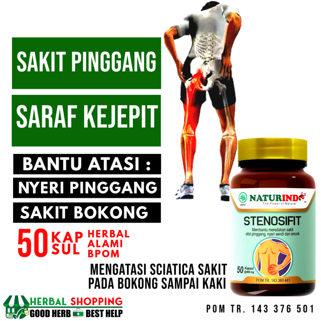 Jual Obat Saraf Kejepit Pinggang dan Kaki Sakit Pinggang Encok Herbal ...