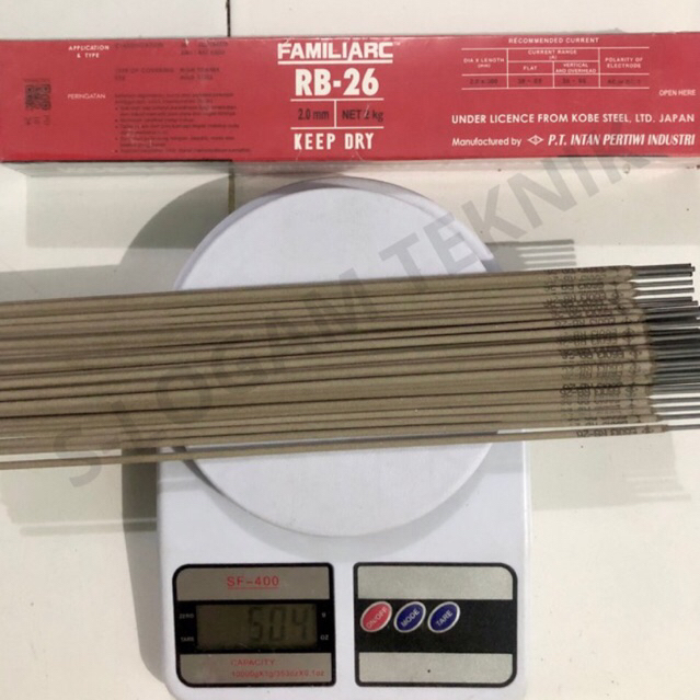Jual Kawat Las Besi RB 26 KOBE STEEL 2 mm 1/2 KG Welding Electrodes RB26 | Shopee Indonesia