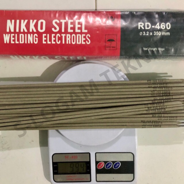 Jual Kawat Las Besi AWS E-6013 RD-460 3.2 mm NIKKO STEEL 1 KG Welding Electrodes | Shopee Indonesia